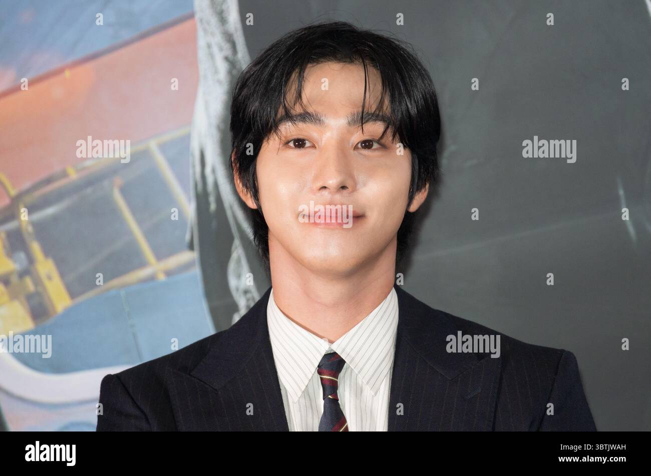 Ahn Hyo-Seop, July 15, 2025 : Cast member Ahn Hyo-Seop during a press conference after a press ...