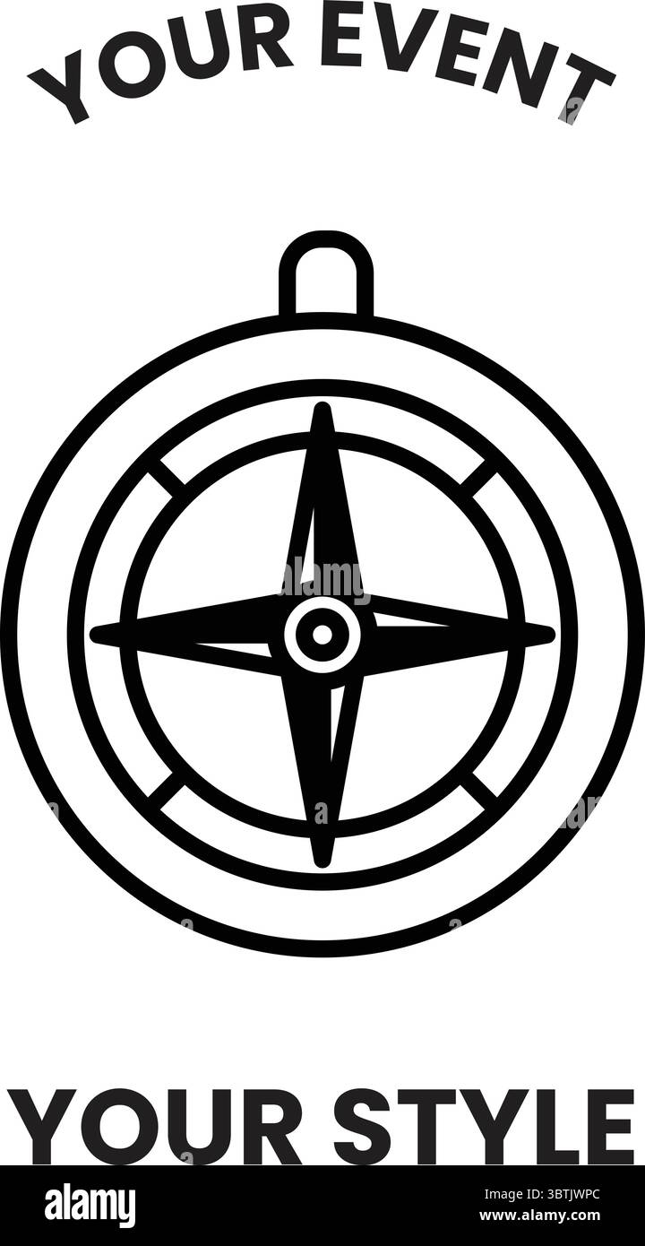 A compass with the words "Your Event Your Style" written around it. The ...