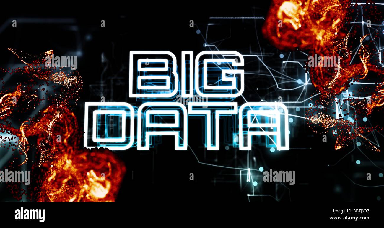 Displaying swirling neon data hi-res stock photography and images - Alamy