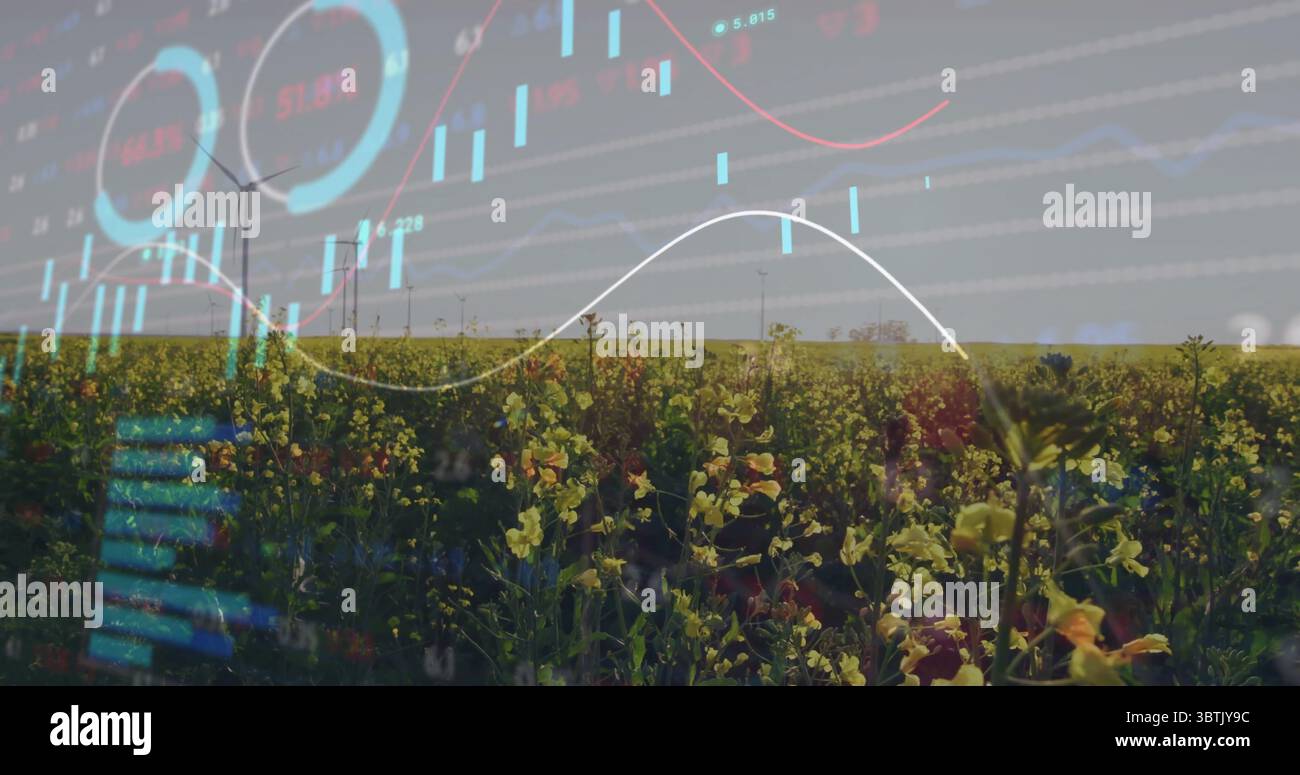 Wind turbines financial charts hi-res stock photography and images - Alamy