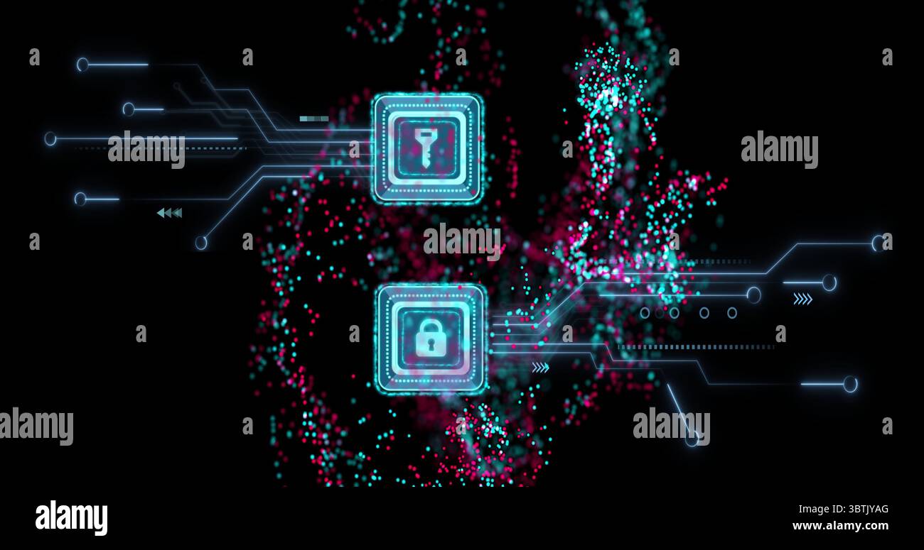 Animation glowing digital data streams hi-res stock photography and images - Alamy
