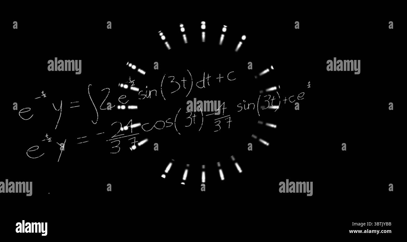 Displaying animation mathematical equations computer hi-res stock ...