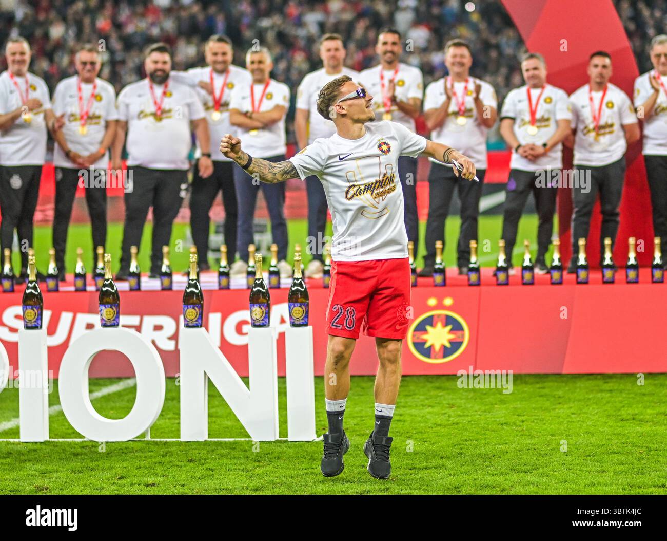 Darius Olaru of FCSB pictured during the award ceremony of the 2024 ...