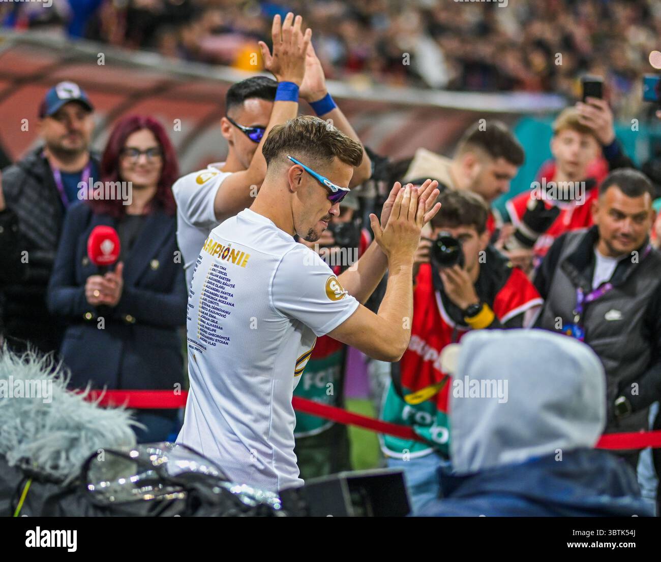 Darius Olaru of FCSB pictured during the award ceremony of the 2024 ...
