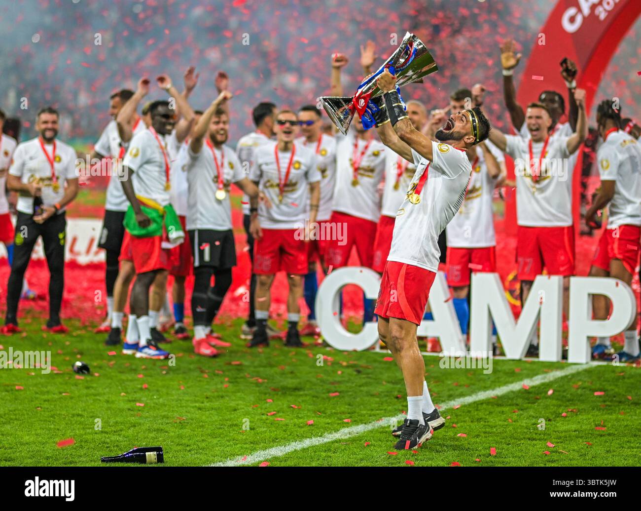 Valentin Cretu of FCSB pictured during the award ceremony of the 2024 ...