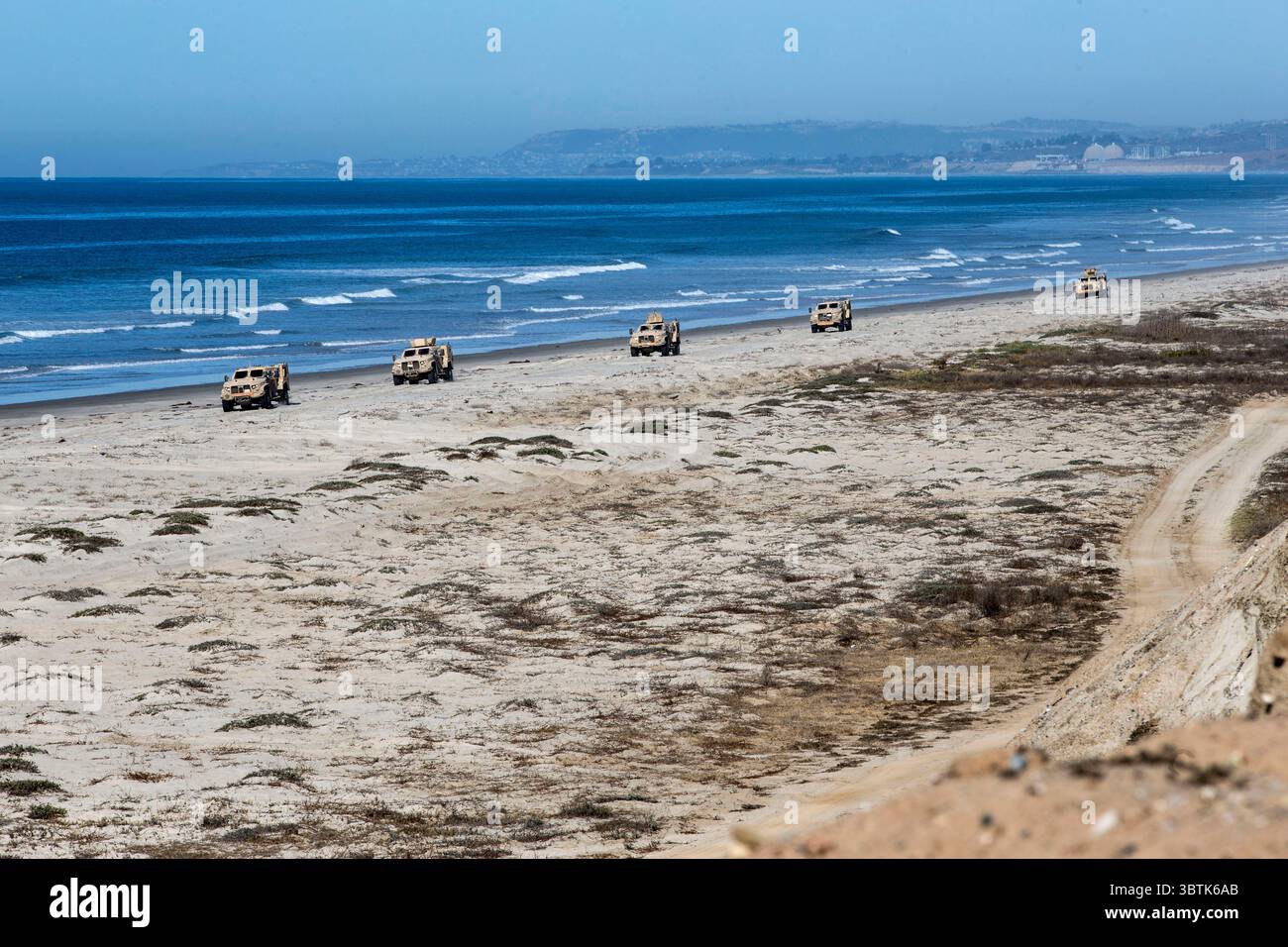 October 24, 2019 - Camp Pendleton, California, USA - U.S. Marines drive ...