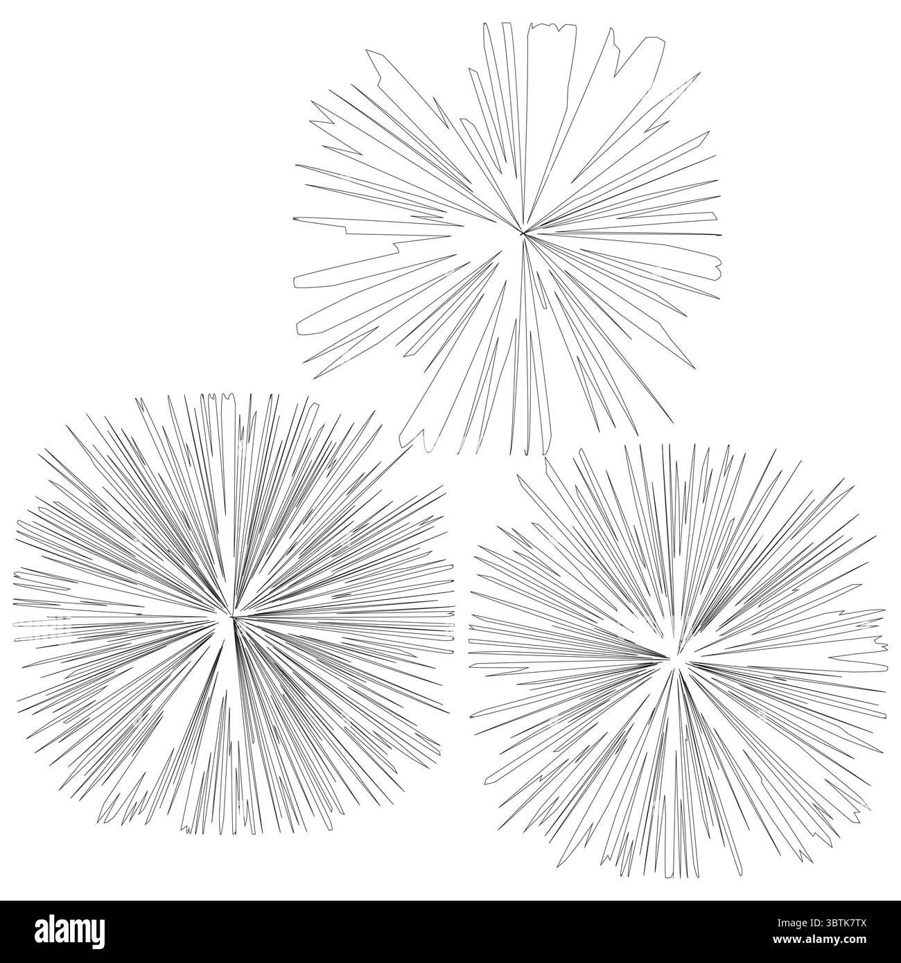 Abstract burst graphic. Radial line explosion. Dynamic star symbol ...