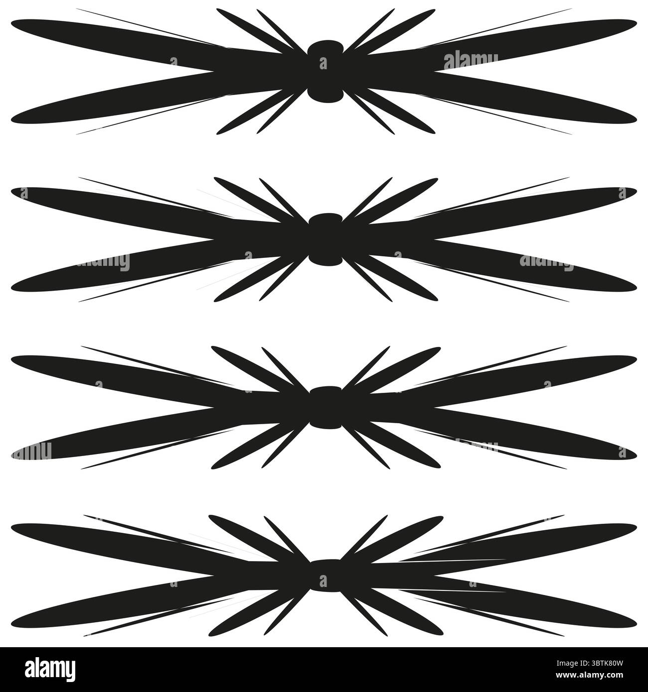 Spiky black shapes. Abstract sharp forms. Modern edgy elements. Vector ...