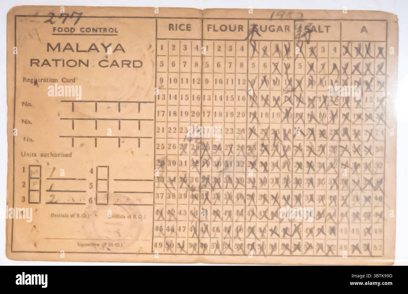 Food ration card hi-res stock photography and images - Alamy