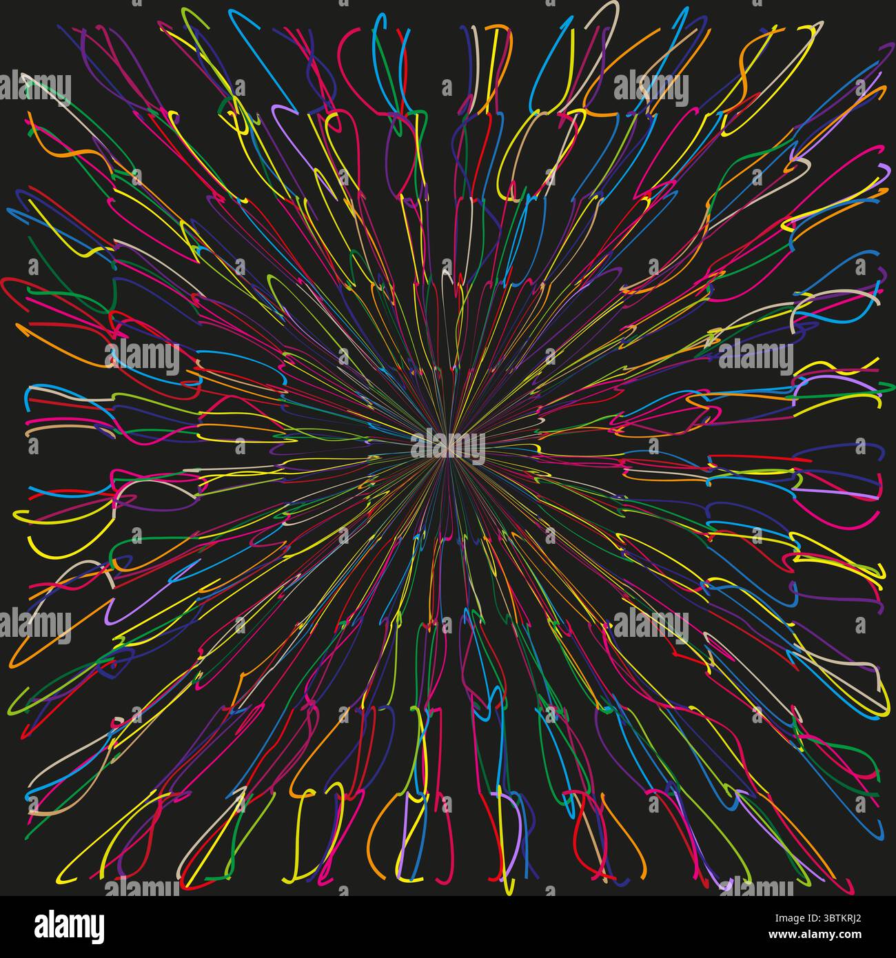 Colorful line explosion. Dynamic radial pattern. Vibrant Vector burst ...