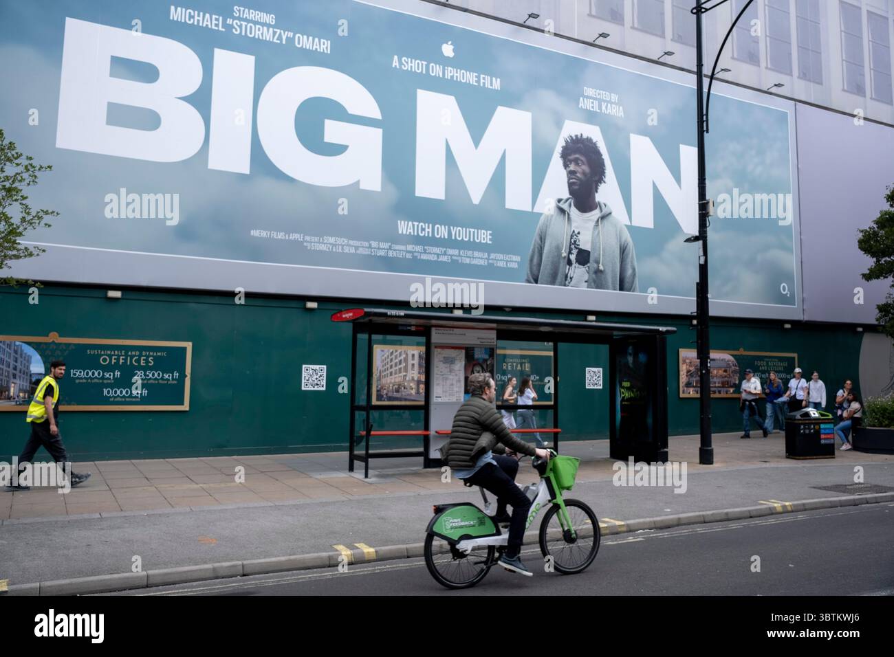Billboard poster on Oxford Street for the movie Big Man starring ...