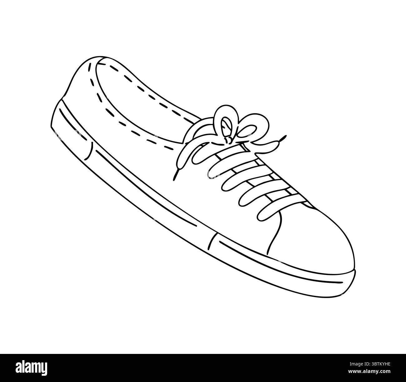 Cartoon style shoes sneakers Black and White Stock Photos & Images - Alamy