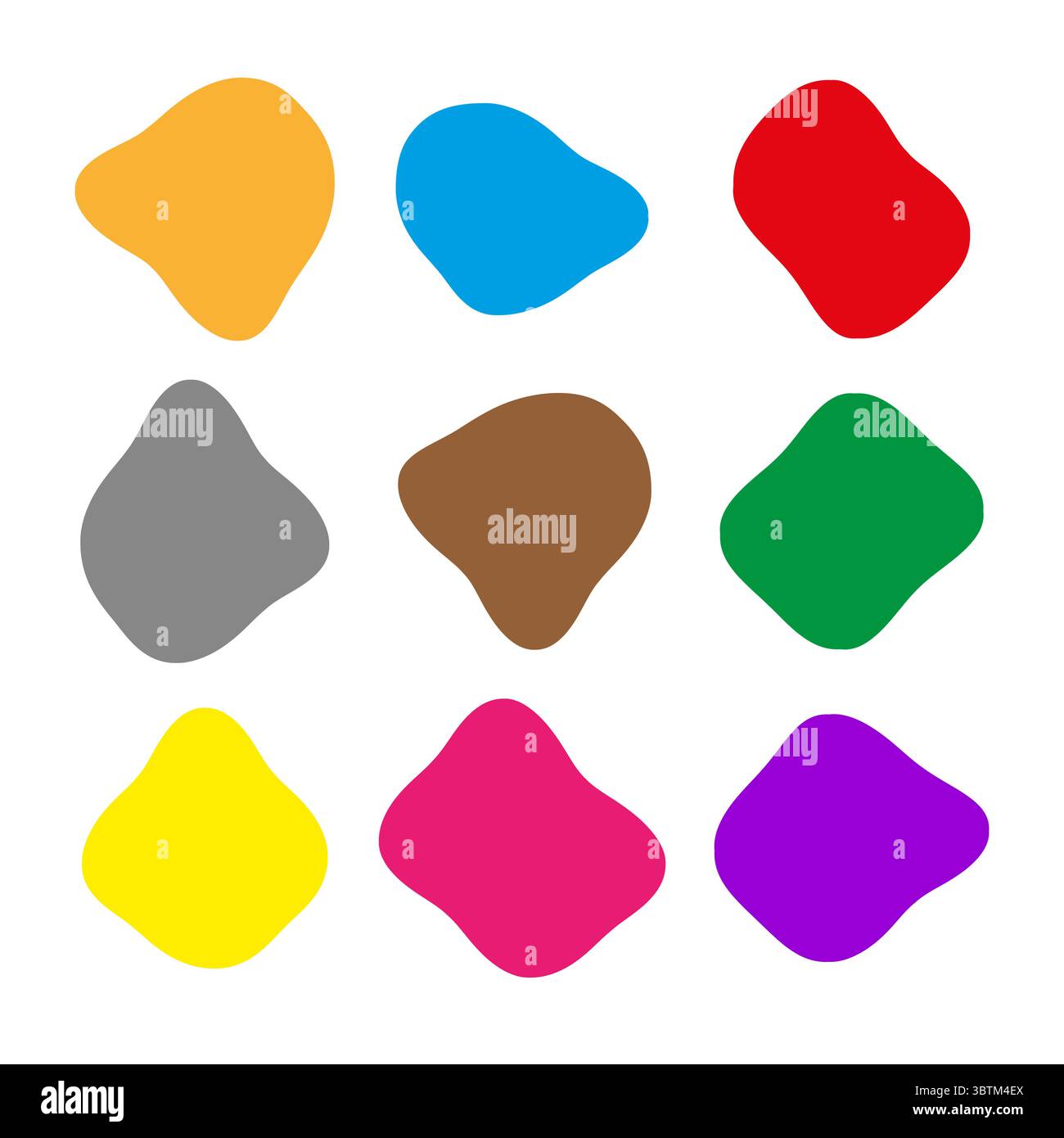 Abstract organic shapes. Colorful Blob elements. Irregular Vector forms ...