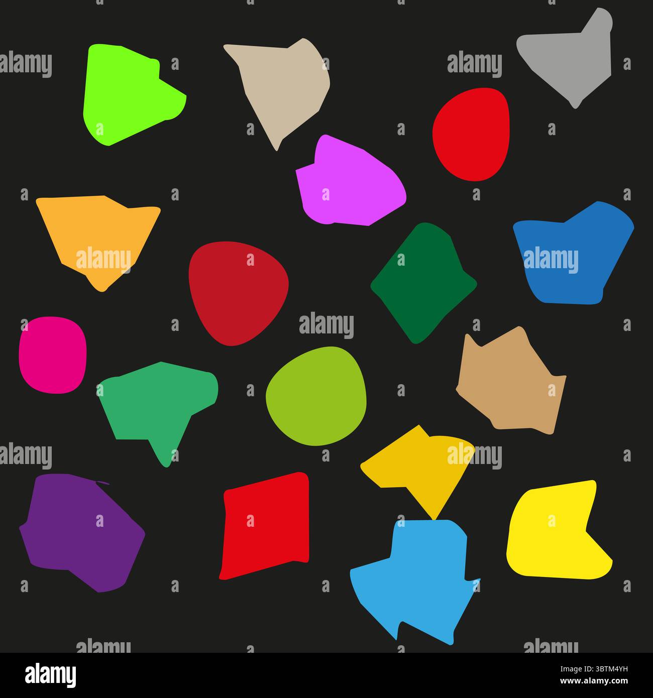Abstract blob shapes. Colorful organic forms. Irregular fluid pattern ...