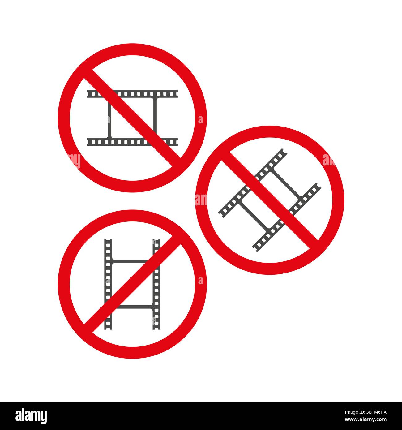 No film icon. No camera symbol. Forbidden video sign. Vector editing ...