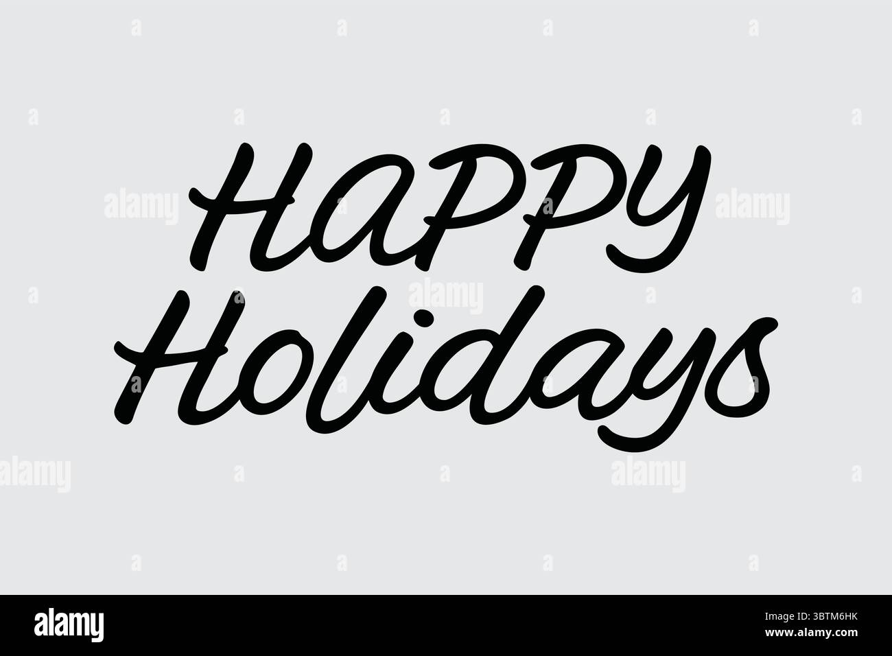 "Happy Holidays Handwritten Typography with Elegant Script Font Stock ...