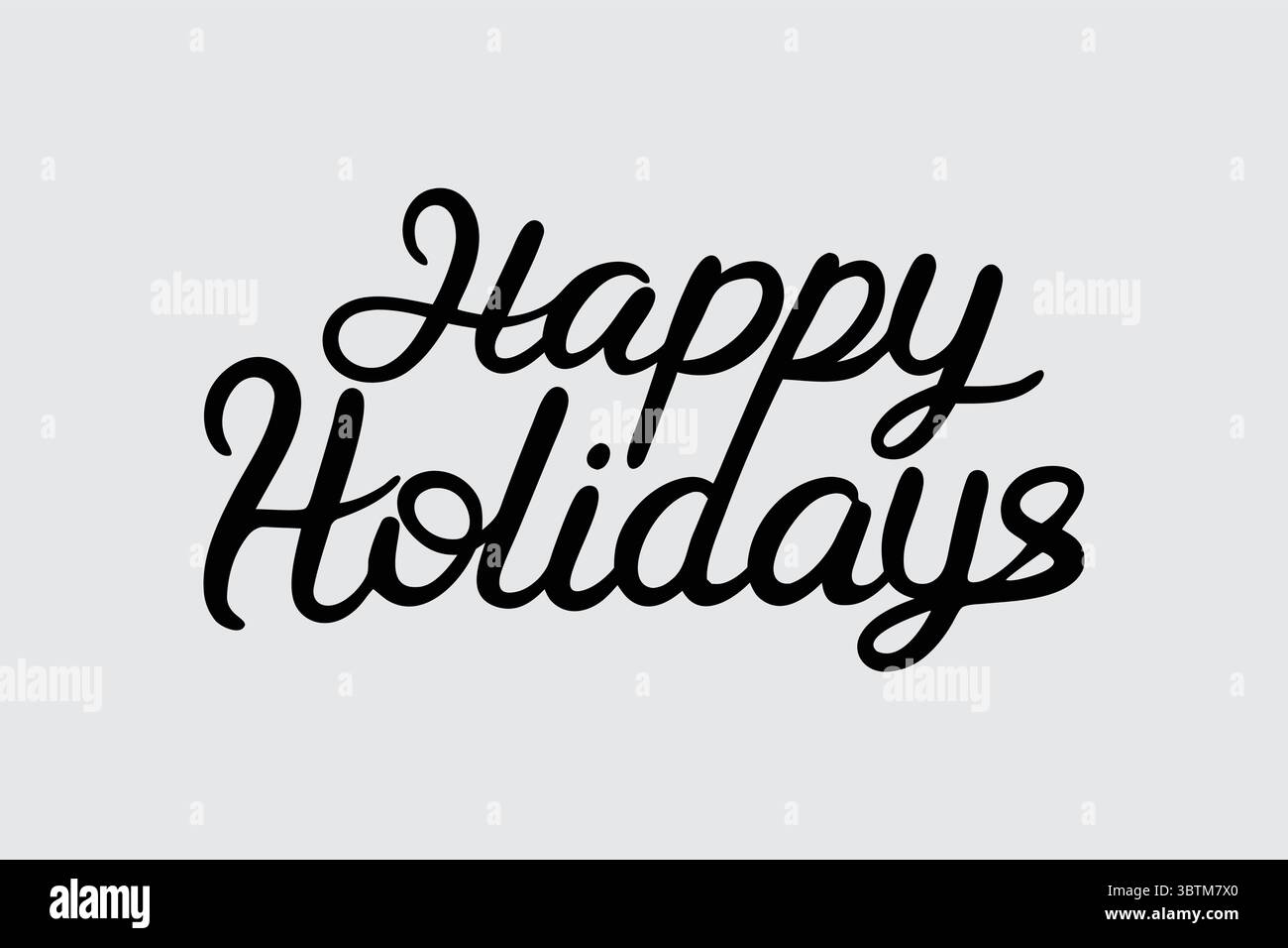 "Happy Holidays Handwritten Typography with Elegant Script Font Stock ...