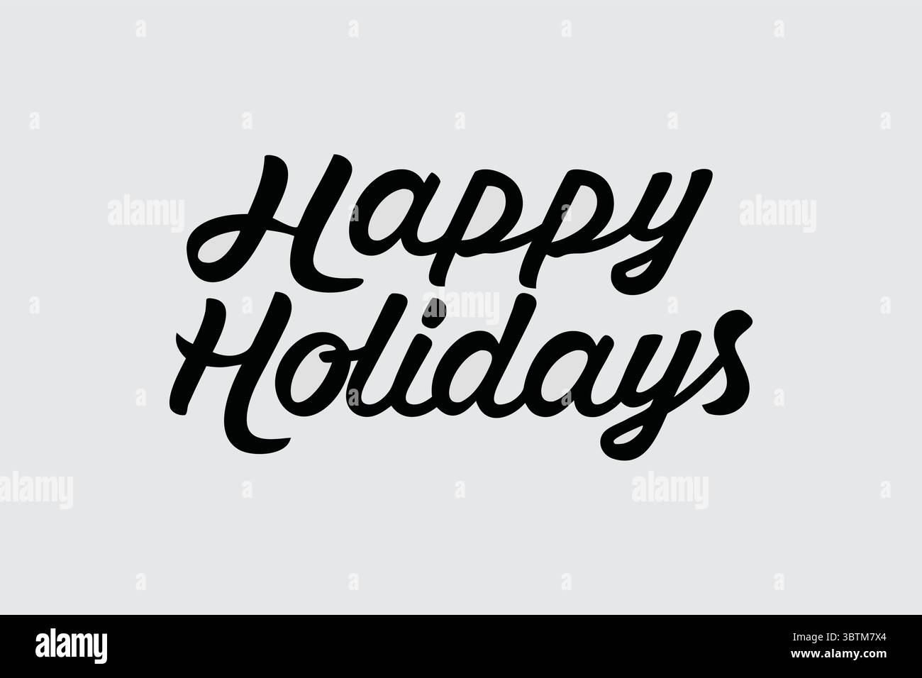 "Happy Holidays Handwritten Typography with Elegant Script Font Stock ...