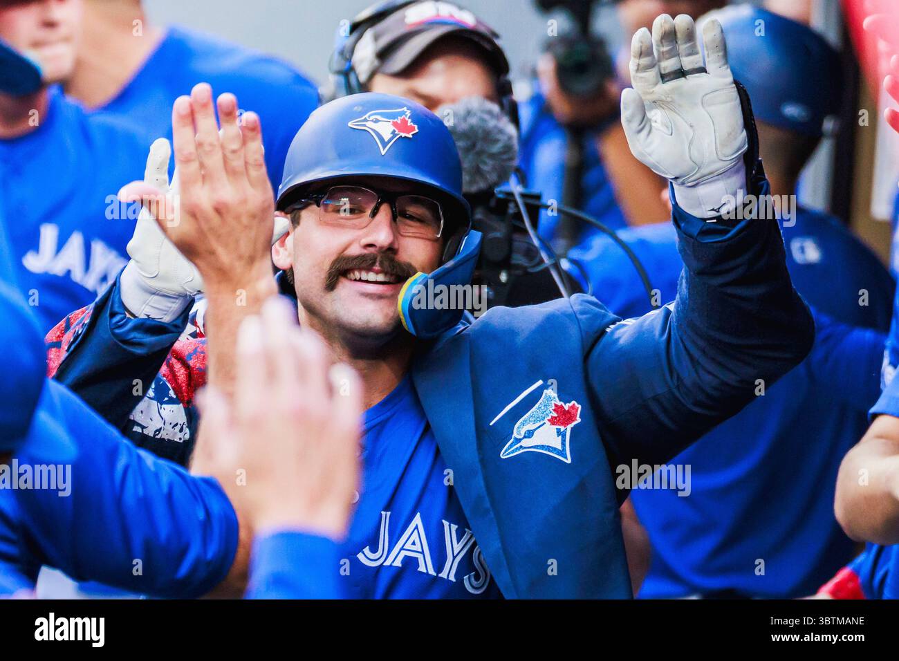 TORONTO, ON - July 02: Toronto Blue Jays outfielder Davis Schneider (36 ...