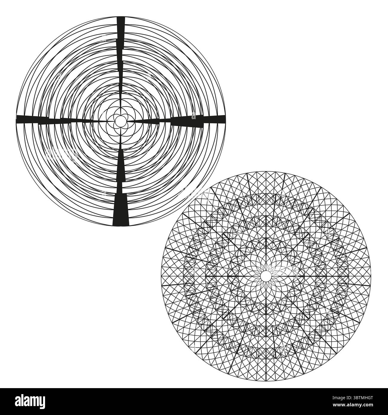 Target bullseye elements. Aim scope Vector. Concentric circle graphic ...