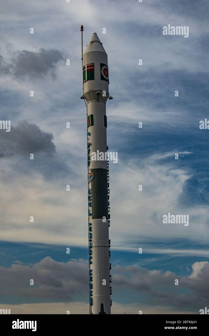 Artistic Statue of Rocket Launch Tower Stock Photo - Alamy