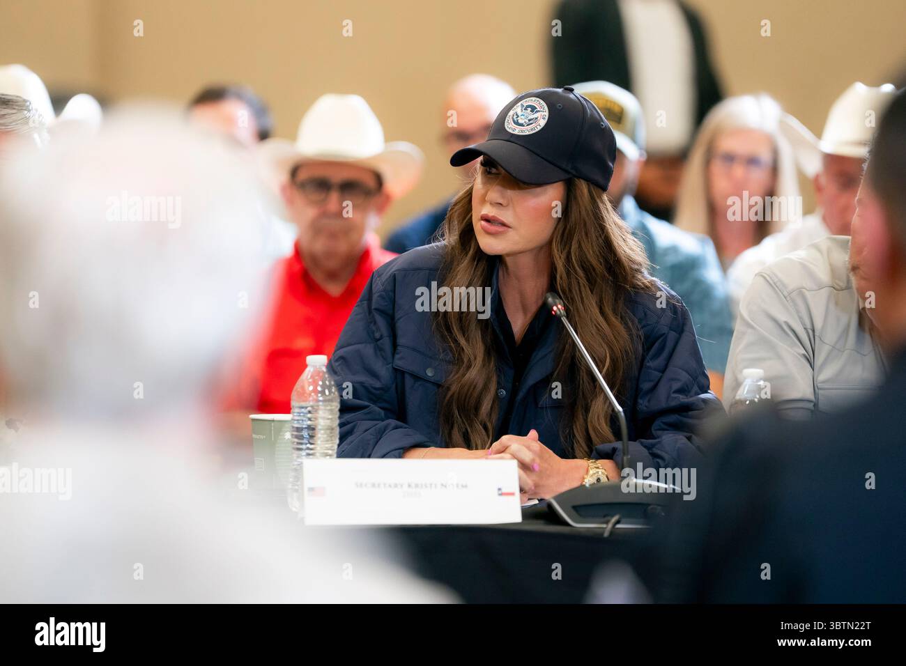 President Donald Trump, not shown, is joined by Homeland Security ...