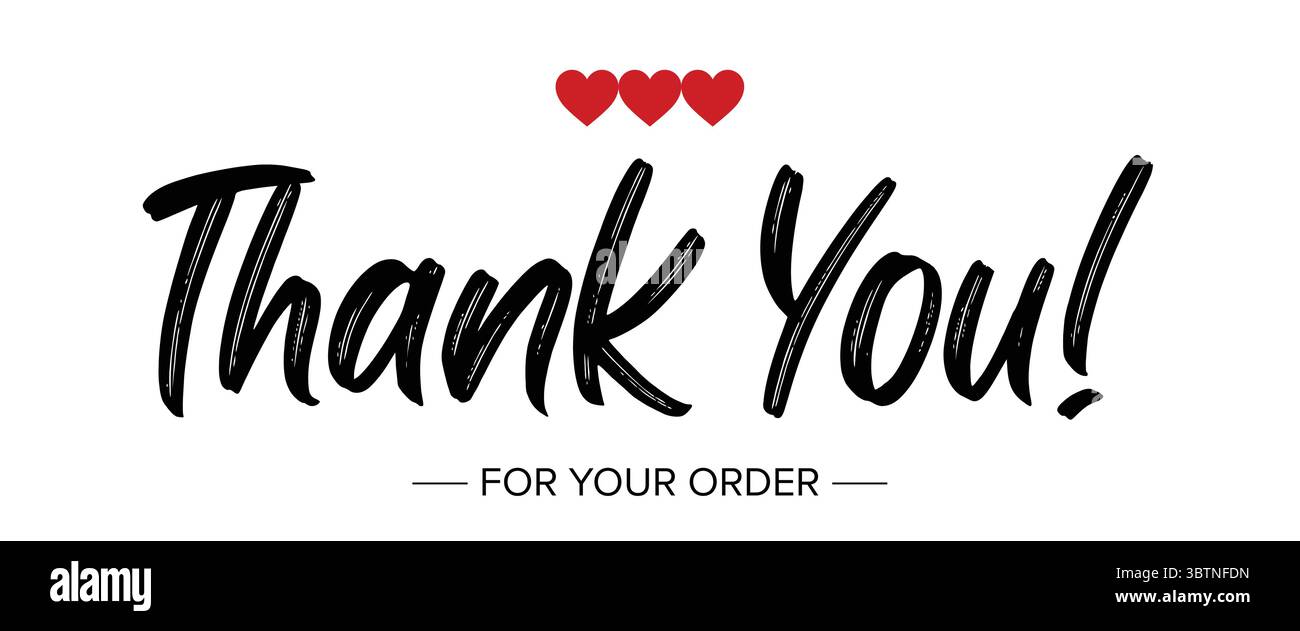 Thank you card for purchase Cut Out Stock Images & Pictures - Alamy