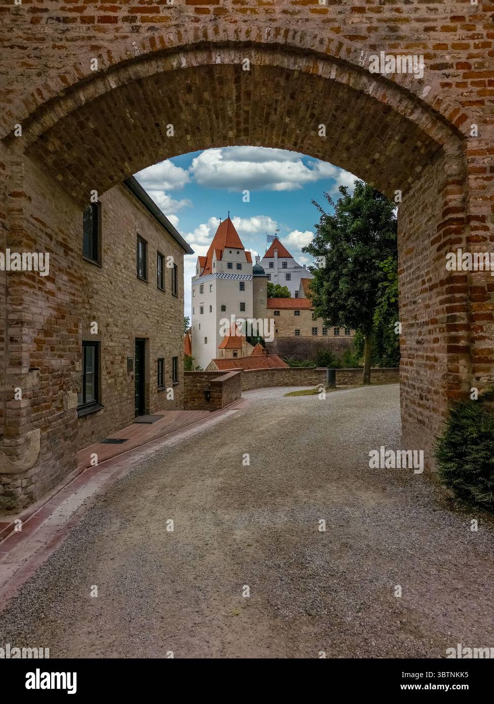 White Tower And Palace Buildings In The Courtyard Of Trausnitz Castle