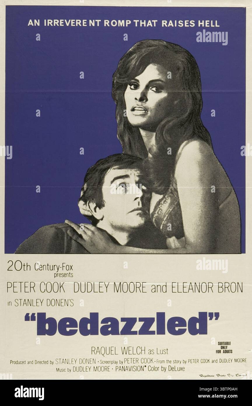 Raquel Welch, Dudley Moore, Bedazzled (1967). Australian Poster Stock Photo - Alamy