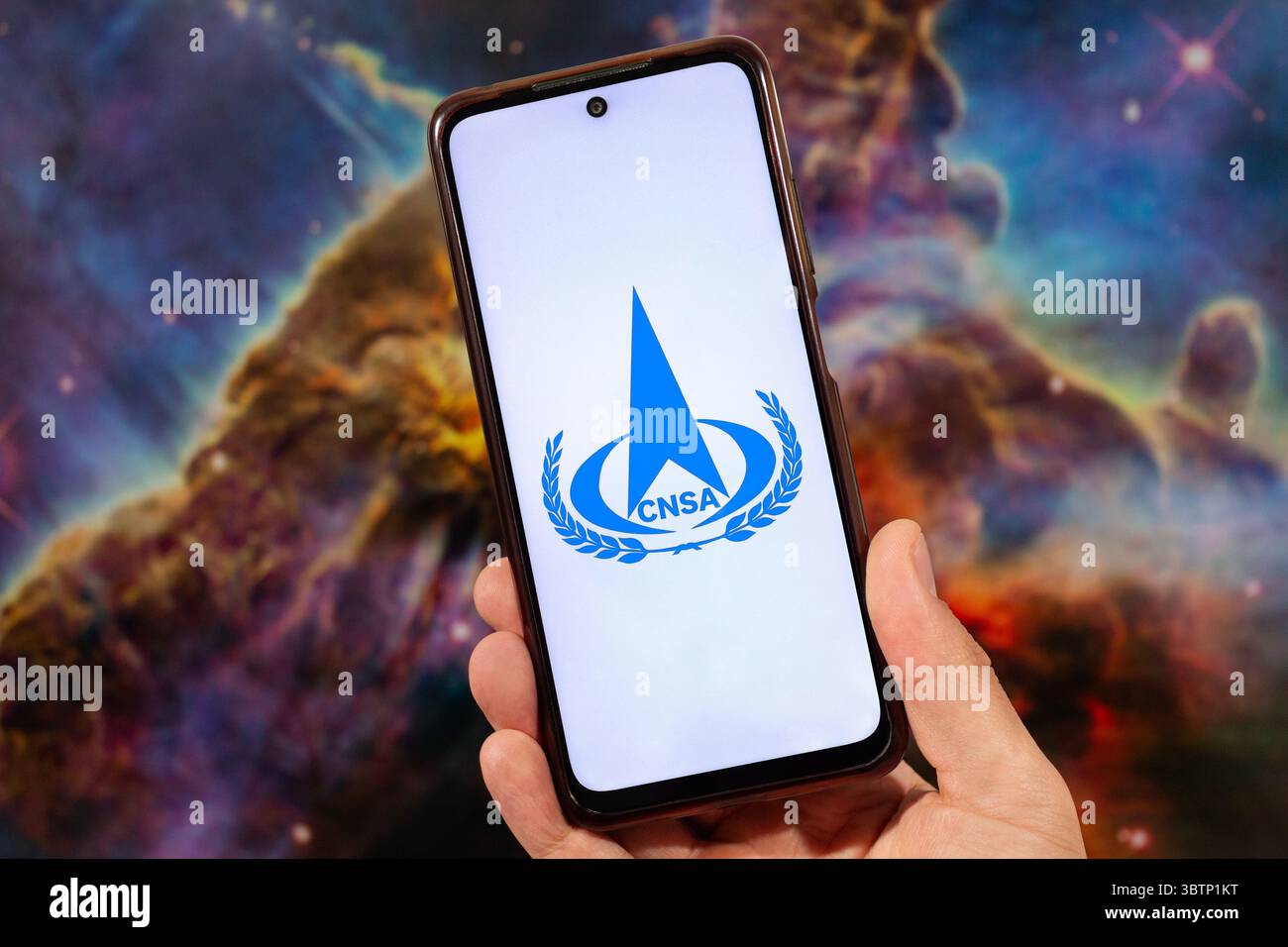 BOGOTA, COLOMBIA - JULY 14 OF 2025 A male hand holding a smartphone ...