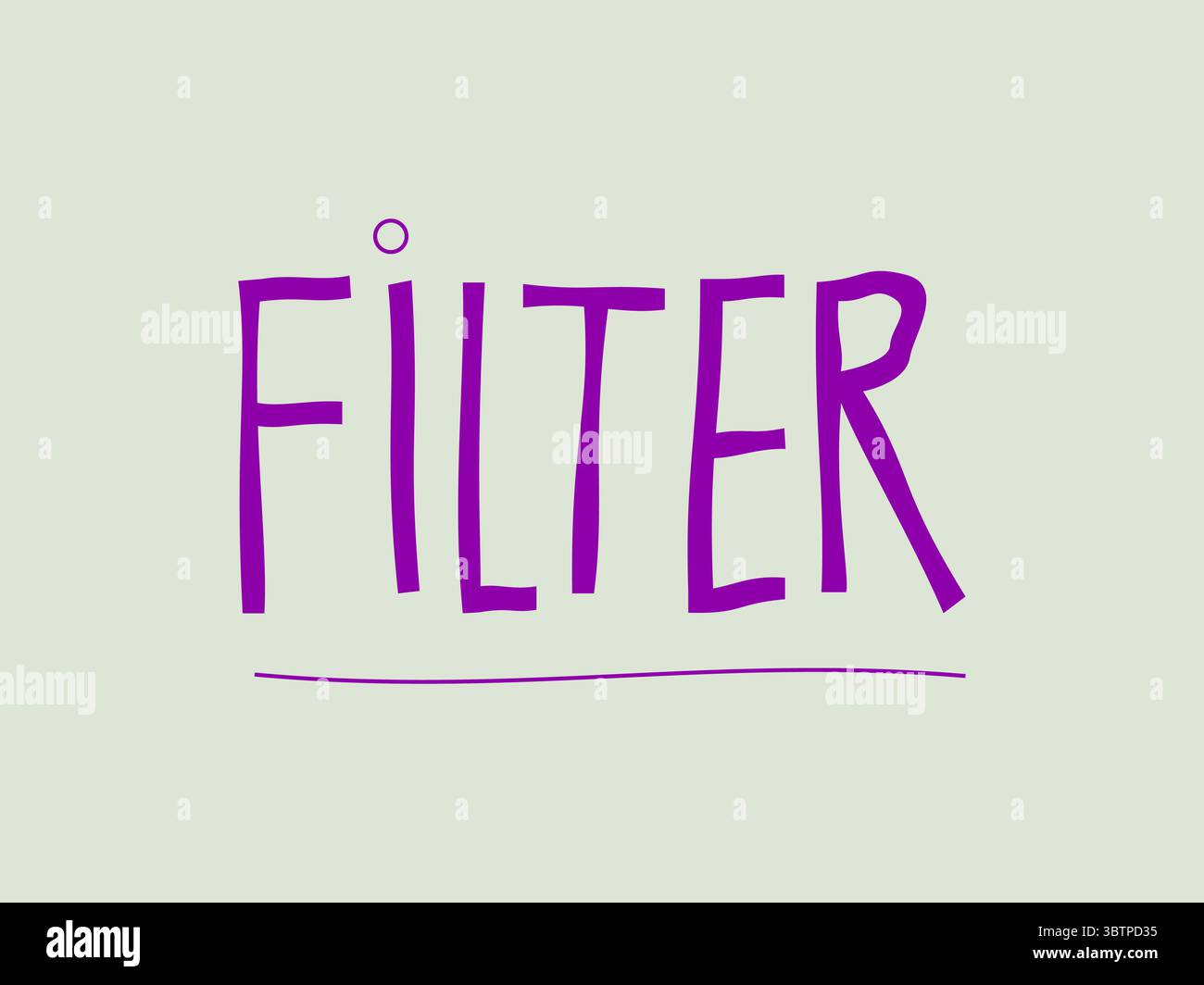 Creative Purple FILTER Typography with Playful Font and Underline on ...