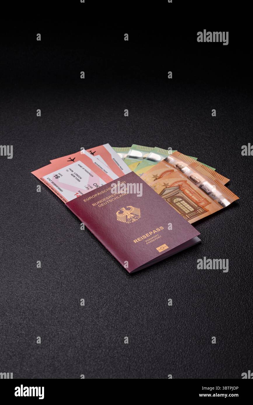 German passport, German document for travelling, border crossing, for ...