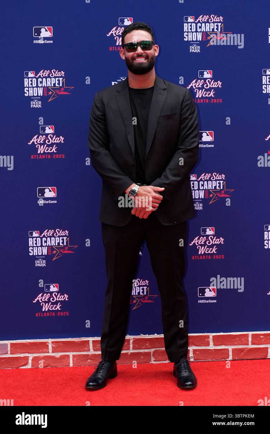 Detroit Tigers' Riley Greene arrives on the red carpet for the MLB ...
