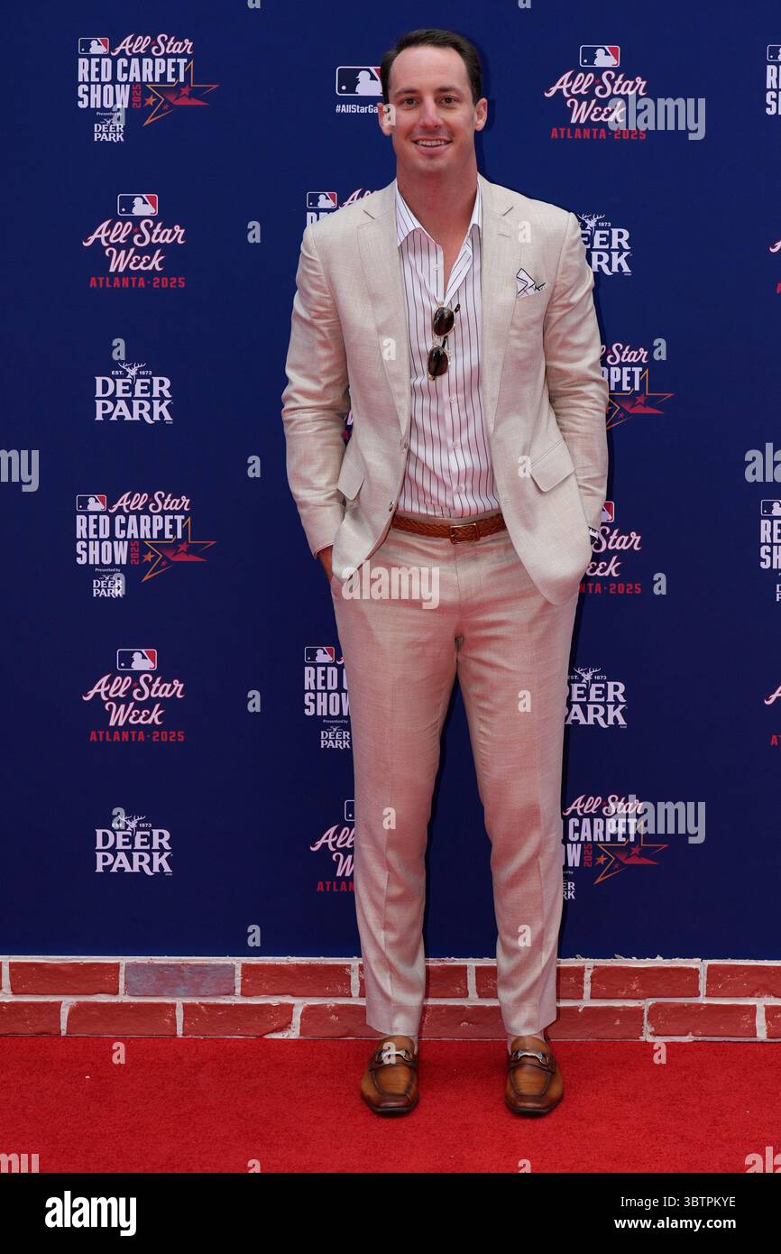 Athletics' Brent Rooker arrives on the red carpet for the MLB baseball ...