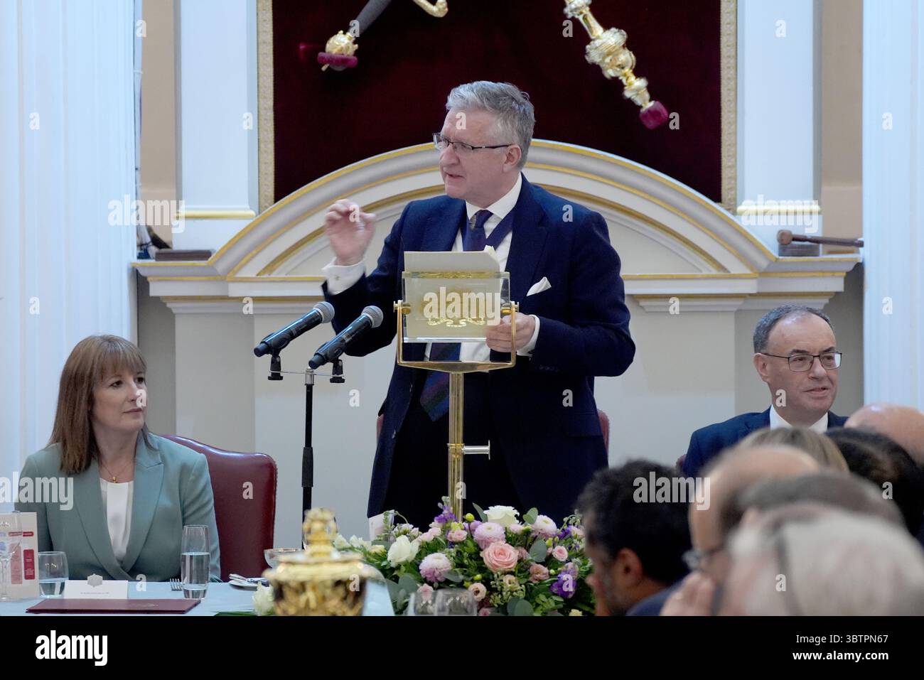 Lord Mayor of the City of London Alastair King makes a speech at the ...