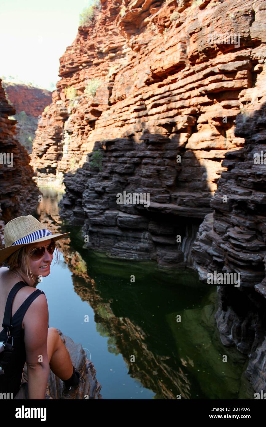 Hiking swimming karijini national hi-res stock photography and images ...