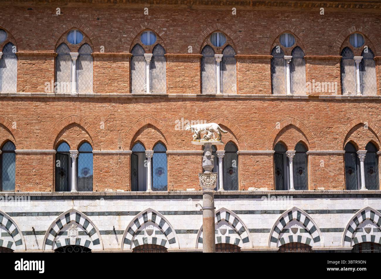 Statue of the Capitoline Wolf suckling the twins Romulus and Remus ...