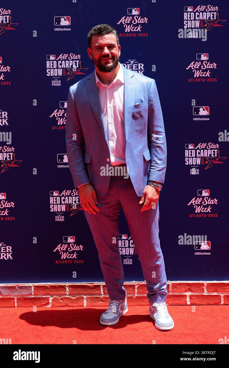 Philadelphia Phillies' Kyle Schwarber arrives on the red carpet for the ...