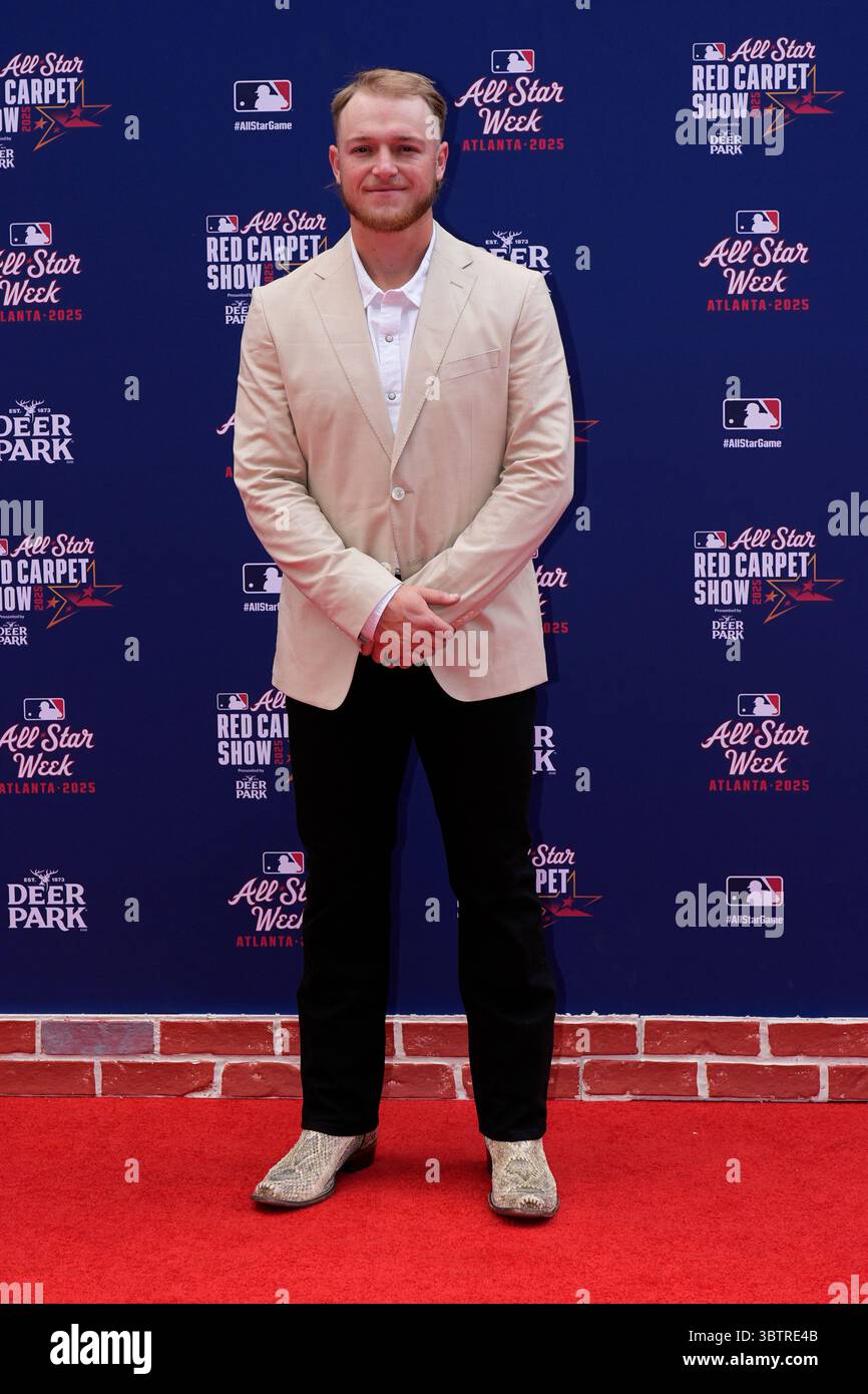 Colorado Rockies' Hunter Goodman arrives on the red carpet for the MLB ...
