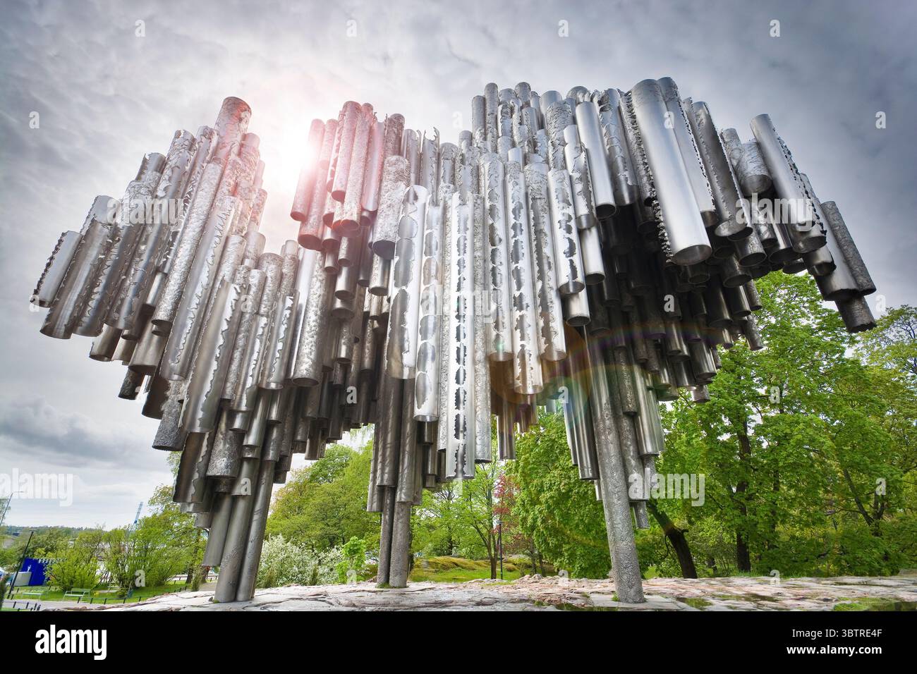 Sibelius Monument by Eila Hiltunen in Sibelius Park in the Töölö ...