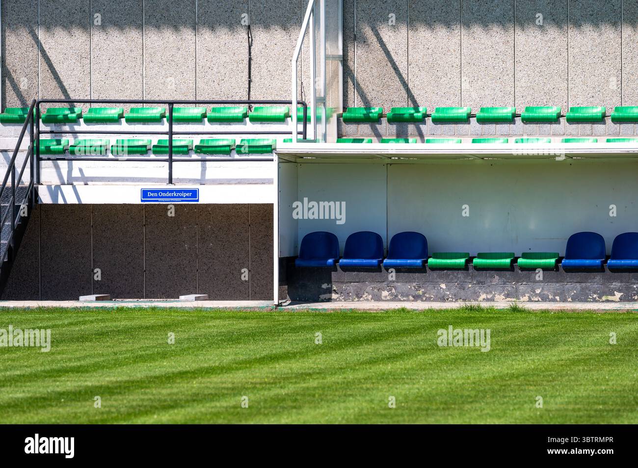 The Pierre Cornelis soccer stadium of Eendracht Aalst, East Flemish ...