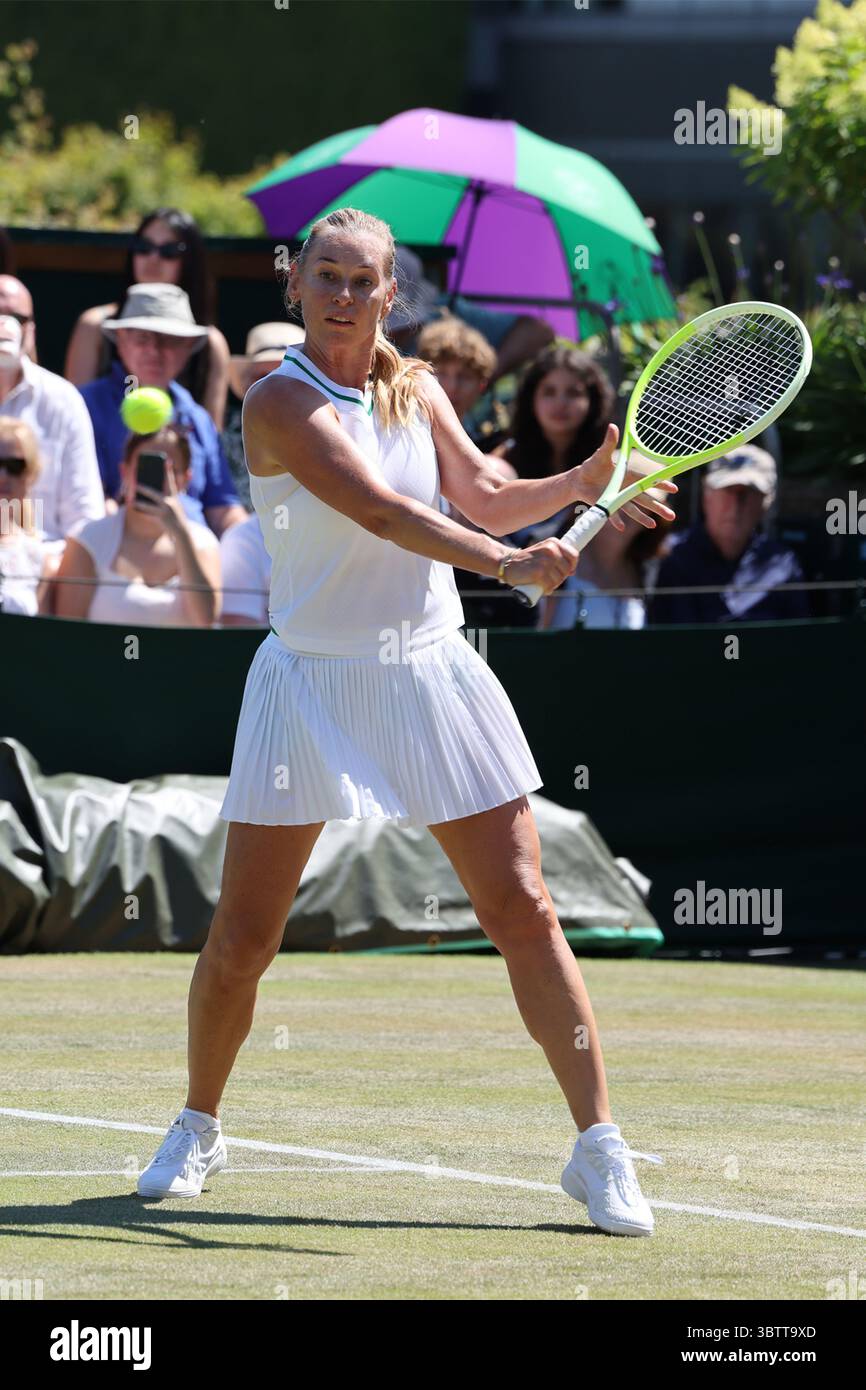 Barbara Schett of Austria in the Mixed Invitation Doubles tennis ...
