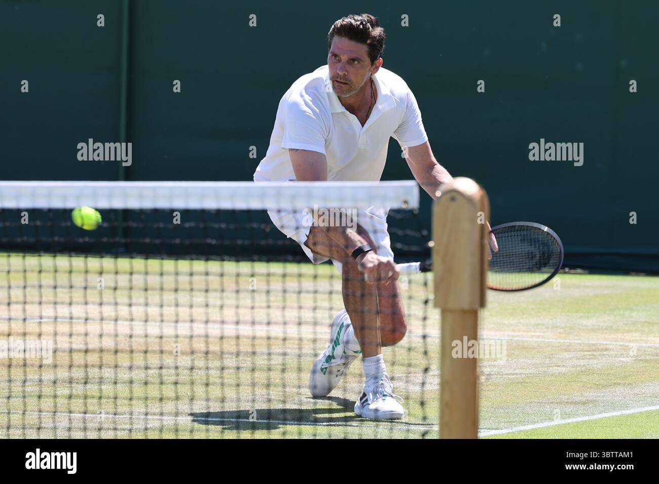 Mark Philippoussis of Australia in the Gentlemen's Invitation Doubles ...