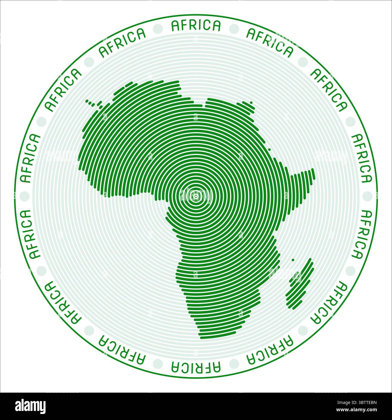Africa round logo design. Continent shape built of rings. Africa text ...