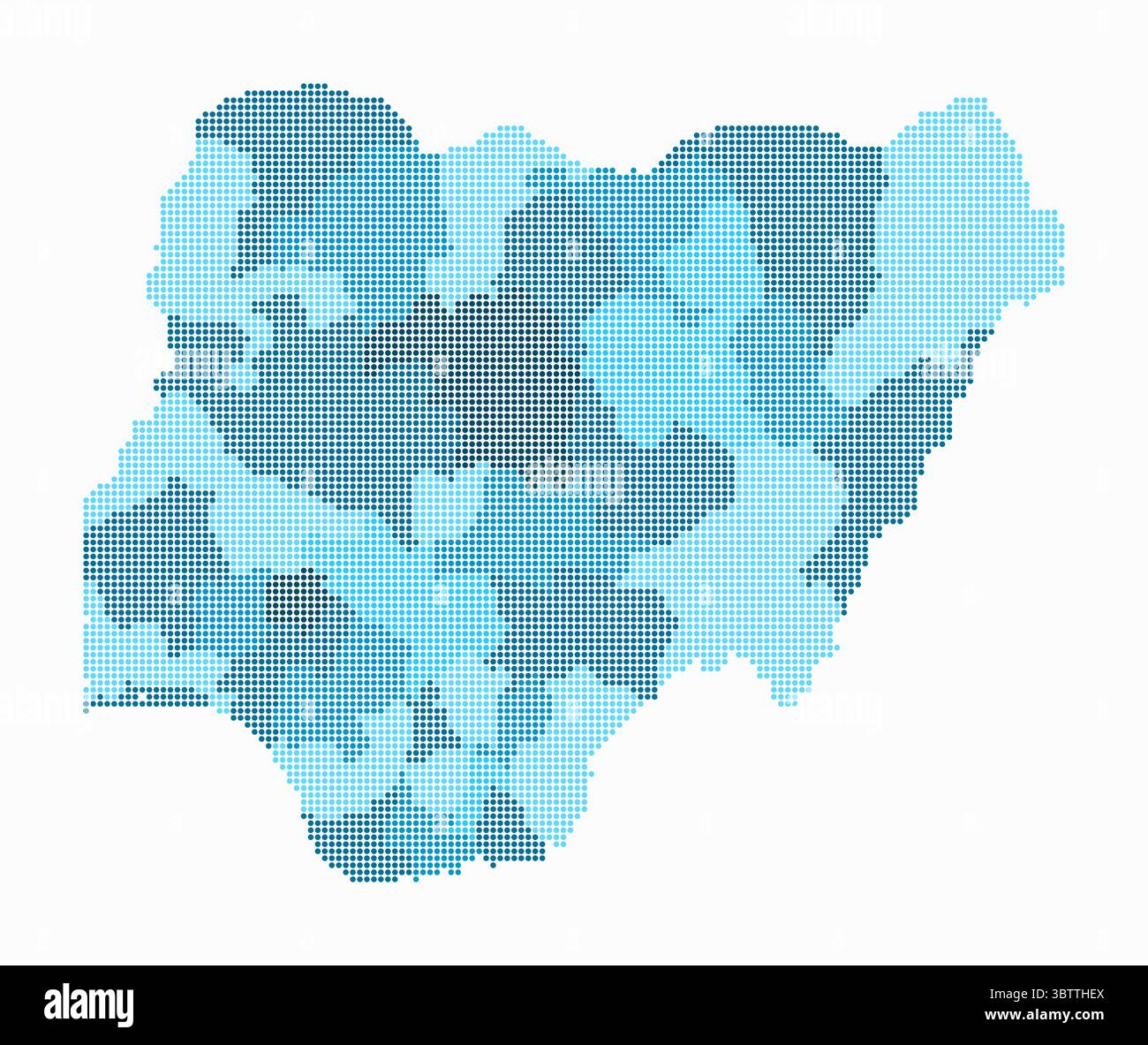 Nigeria map on white Stock Vector Images - Alamy