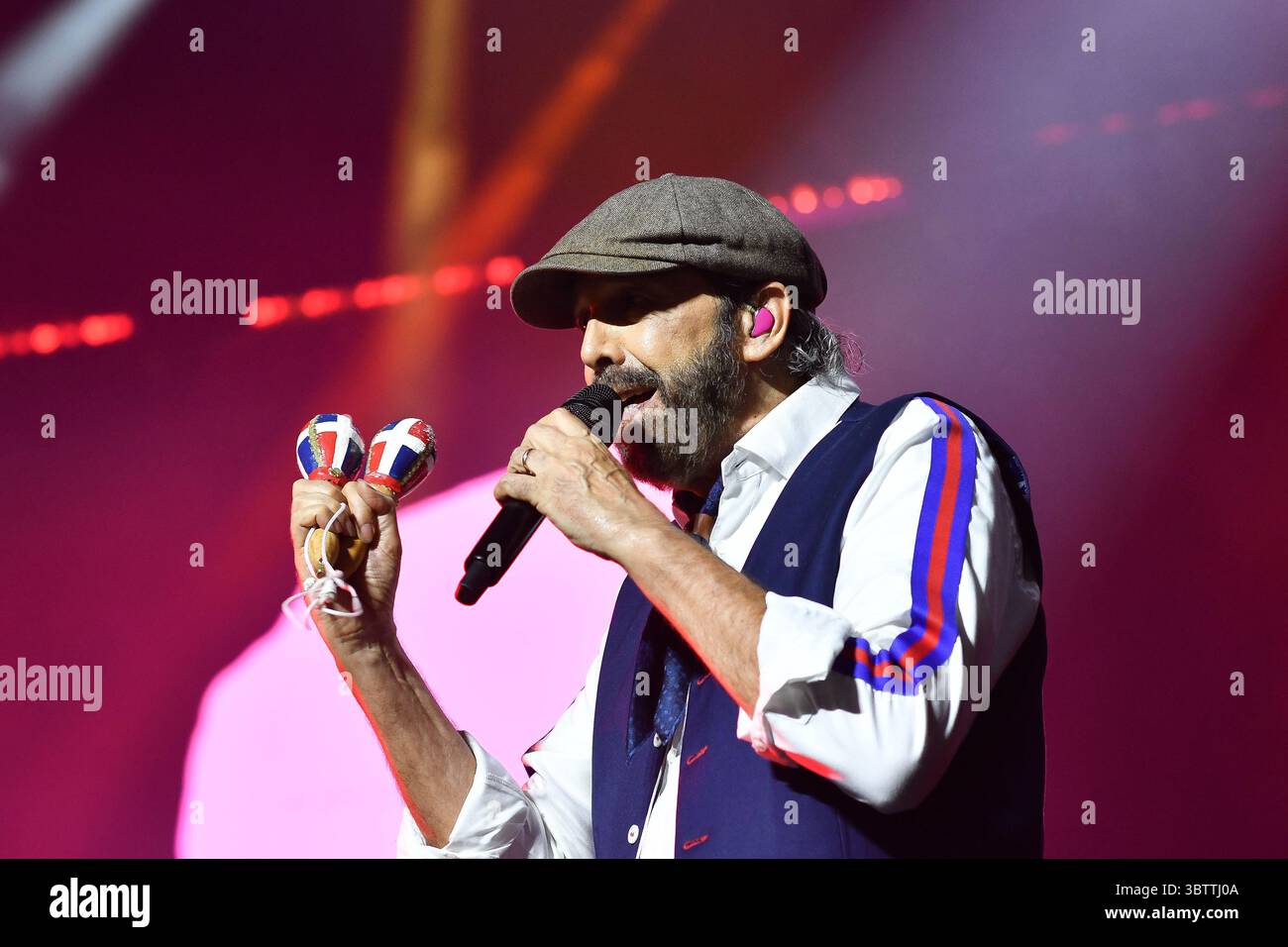 Madrid, Spain. 15th July, 2025. Singer Juan Luis Guerra performs during ...