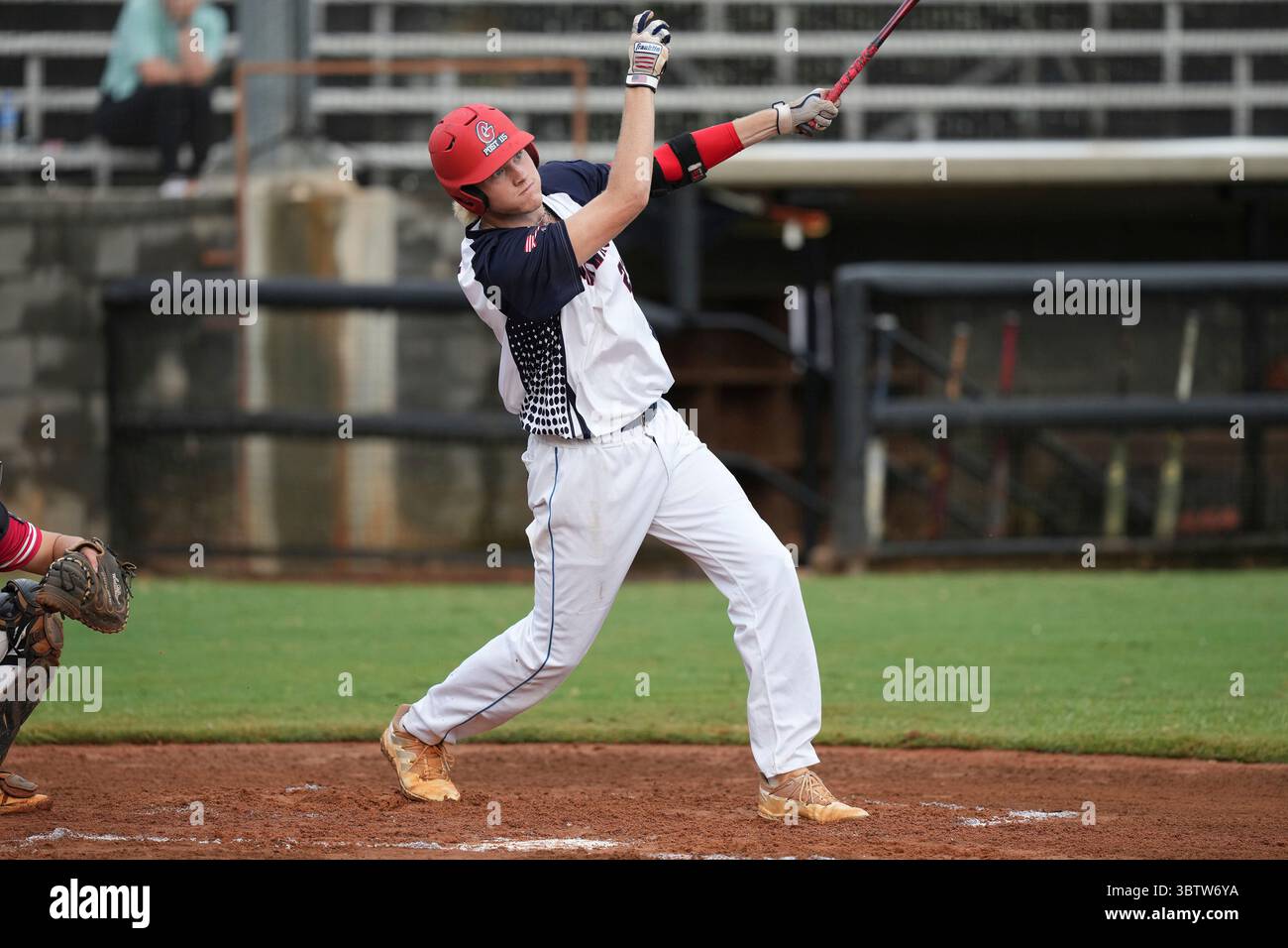 Brody Fowler (23) of the Post 115 Greer Warhawks in a South Carolina ...