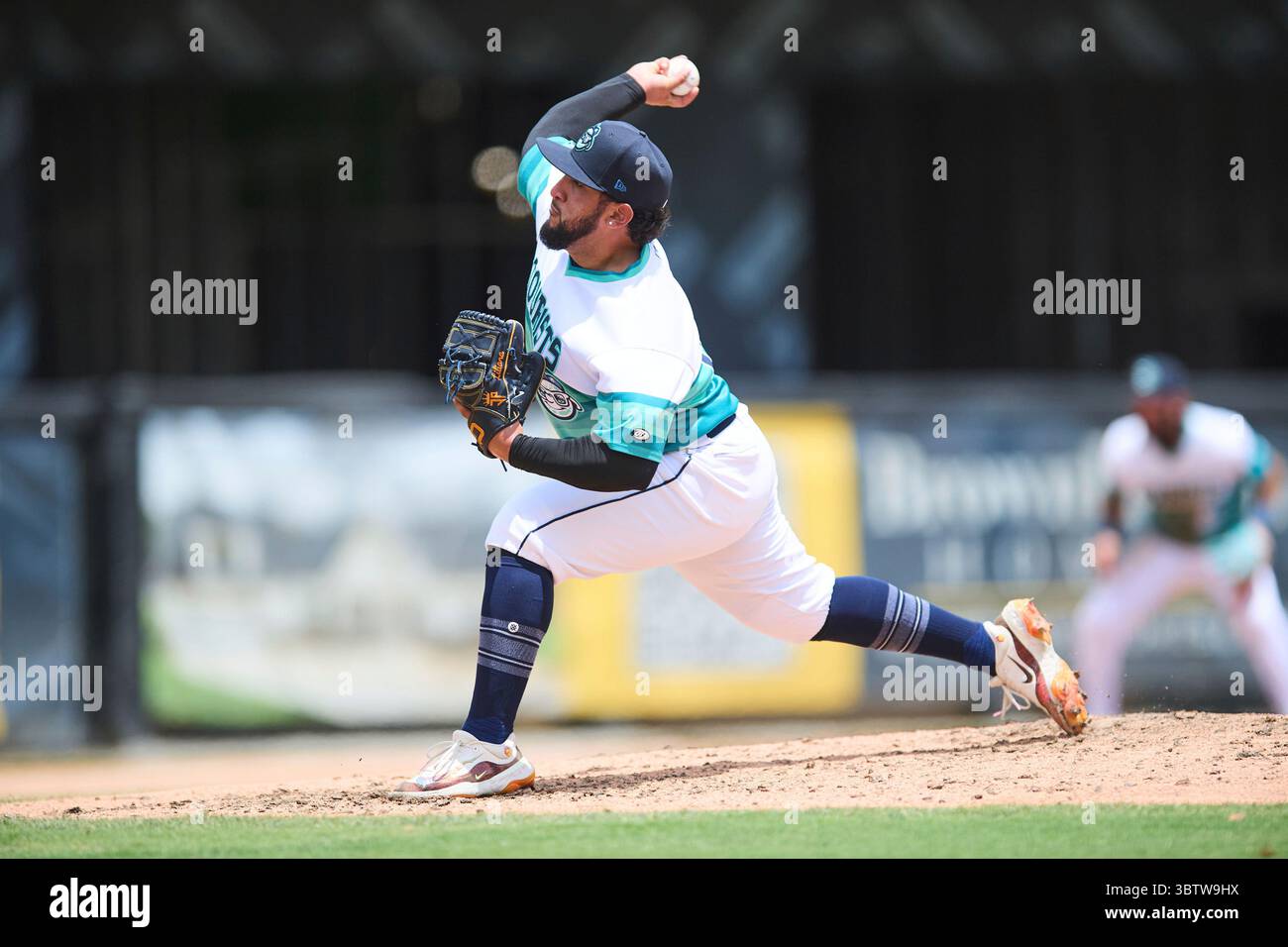 Asheville Tourists pitcher Jean Pinto (16) delivers a pitch during a ...