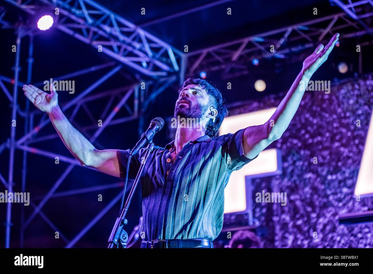 Testaccio Estate Roma, Rome, Italy, July 14, 2025, Aimone Romizi sing ...