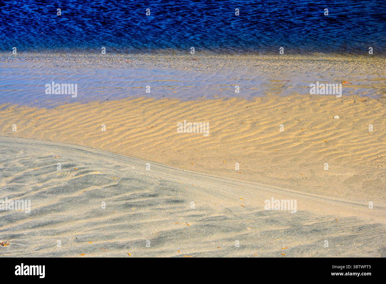 Sand and water ripples at the mouth of the Sand River, Lake Superior ...